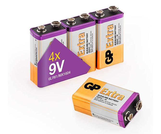 GP Extra Alkaline 9V Batteries | Extra Longer Battery Life | GP ...
