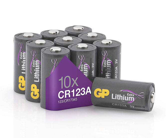 GP Extra Primary Lithium CR123A Batteries | Shelf Life Up to 10 years ...